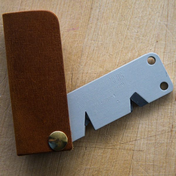 The Original Tony's Sharpener Silver Sharpener with Light Brown Cover ...