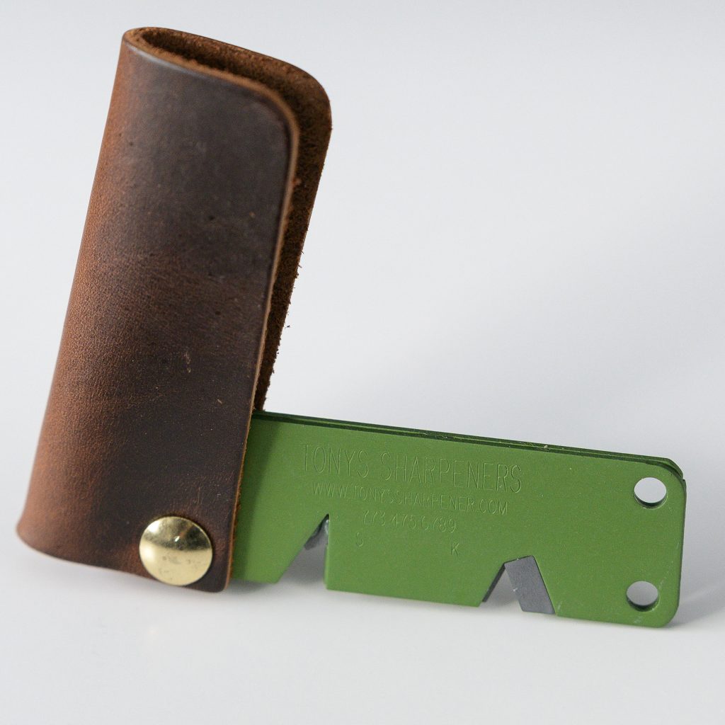 The Original Tony's Sharpener Green Sharpener with Dark Brown Cover ...